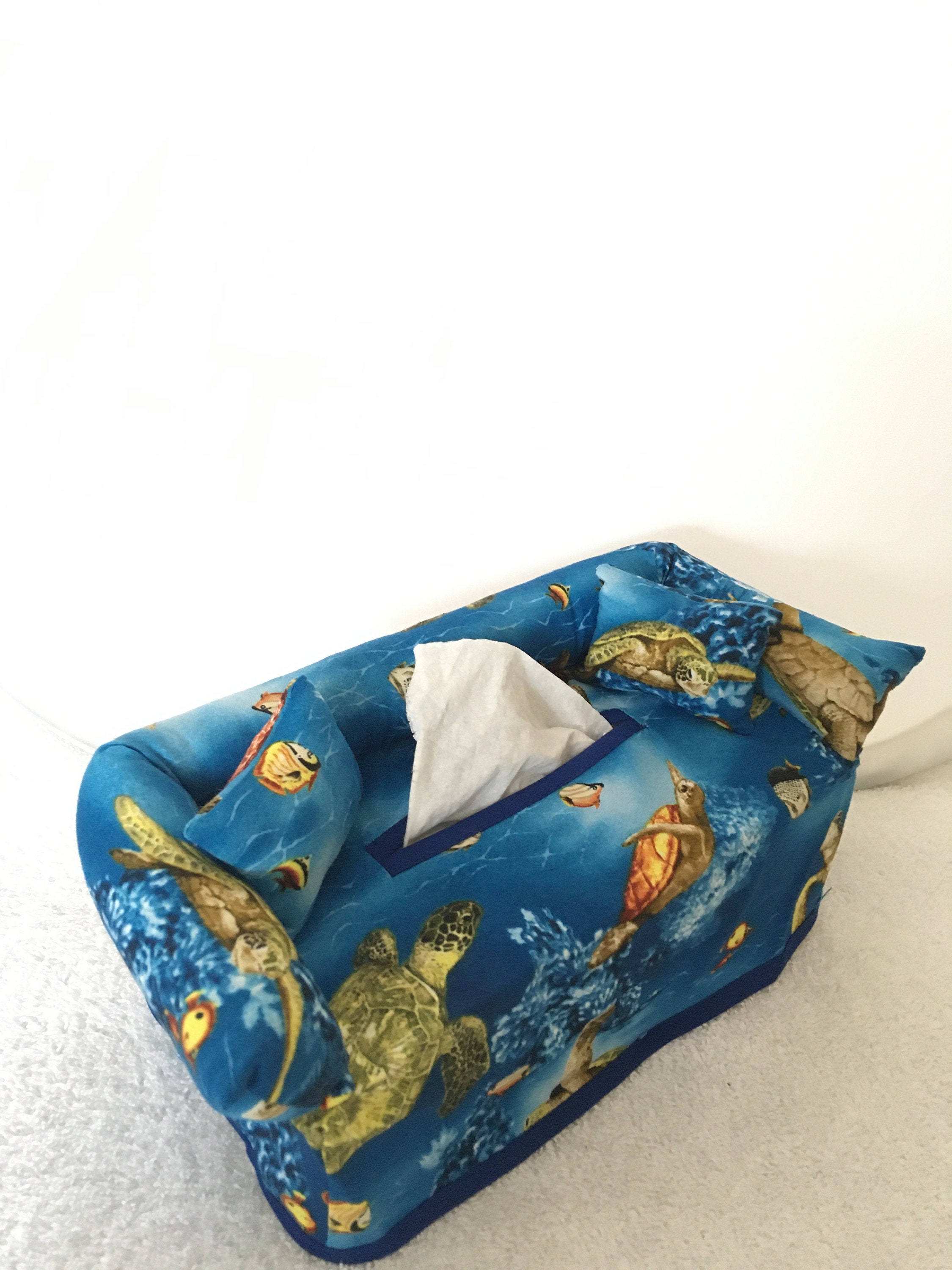 Sea Turtles Sofa Tissue Box Cover Ocean Wildlife Outdoors - Etsy