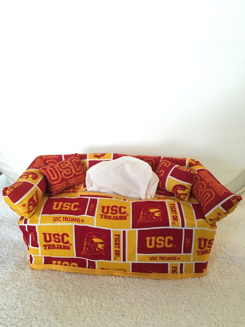 University of South California Trojans Sofa Tissue Box Cover - Etsy