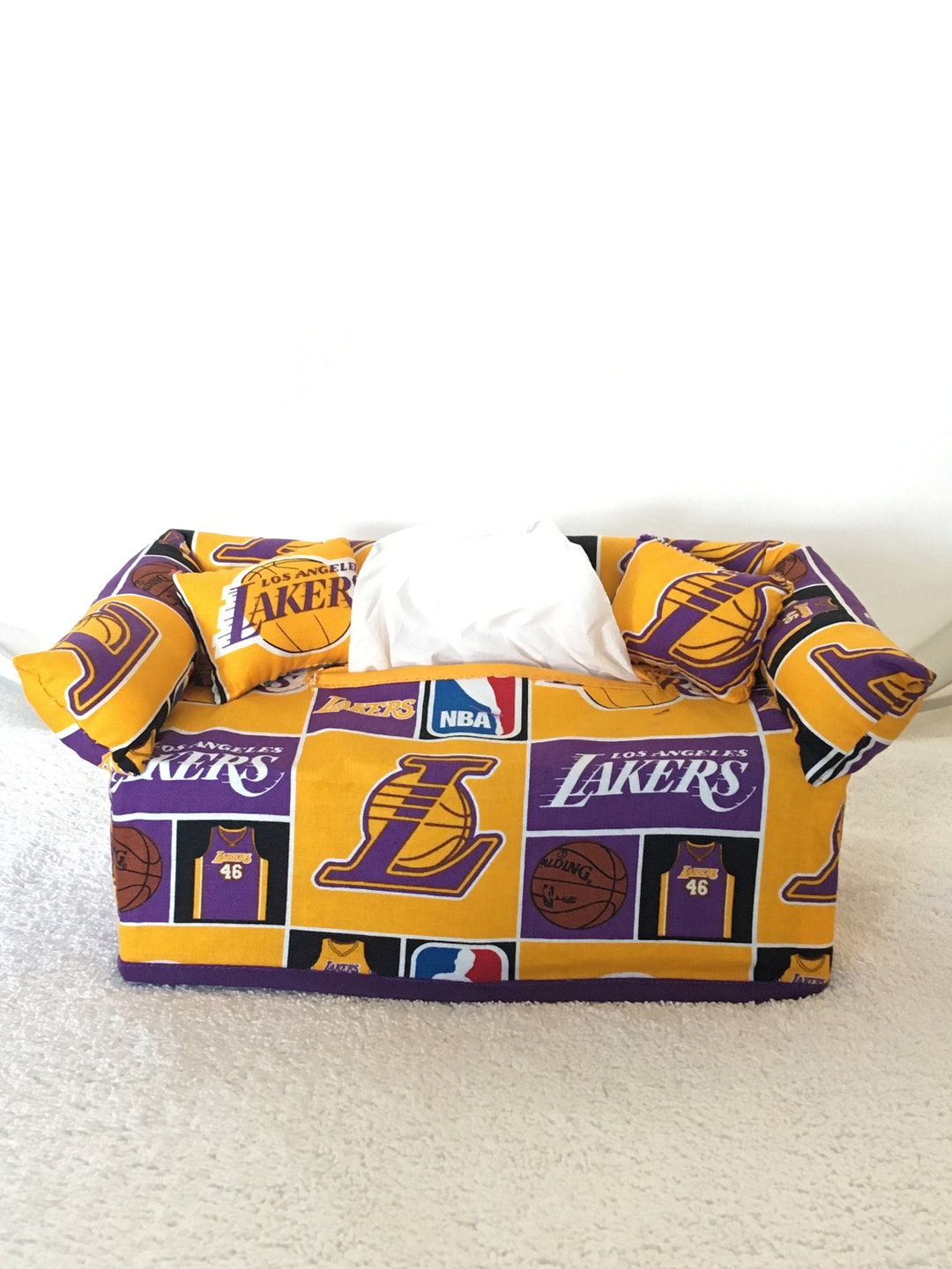 Los Angeles Lakers Basketball Sofa Tissue Box Covers Sports - Etsy