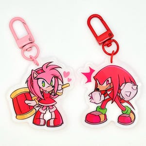 Sonic 2 Inch Acrylic Charm Keychain | Sonic Hedgehog, Shadow Hedgehog ...