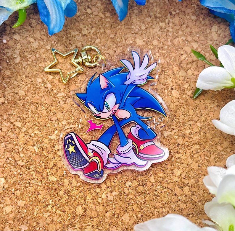 Sonic 3 Inch Acrylic Keychain/charms | Double-sided | Sonic Hedgehog ...