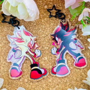 Shadow Hedgehog 3.5' Acrylic Keychain/charms | Double Sided | Super ...