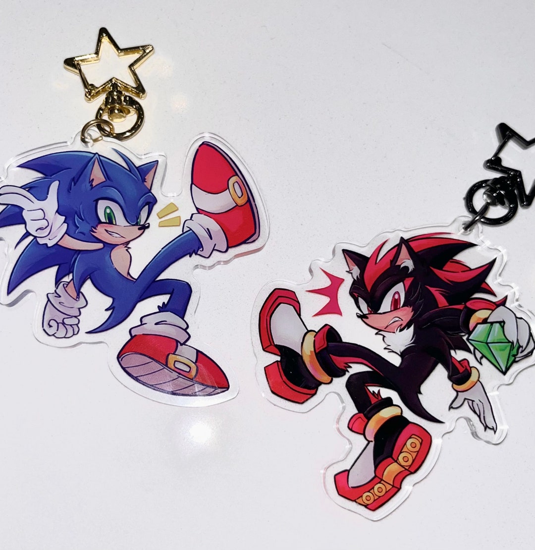 Sonic Shadow Hedgehog 3' Acrylic Keychain/charms | Sonic Hedgehog - Etsy
