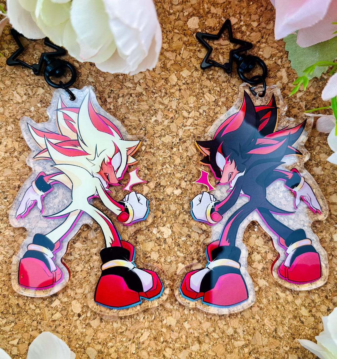 Shadow Hedgehog 3.5' Acrylic Keychain/charms | Double Sided | Super ...