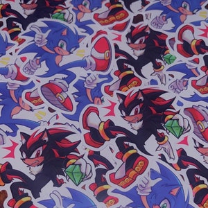 Sonic & Shadow Hedgehog Vinyl Sticker | Sonic Hedgehog - Etsy