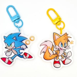 Sonic 2 Inch Acrylic Charm Keychain | Sonic Hedgehog, Shadow Hedgehog ...