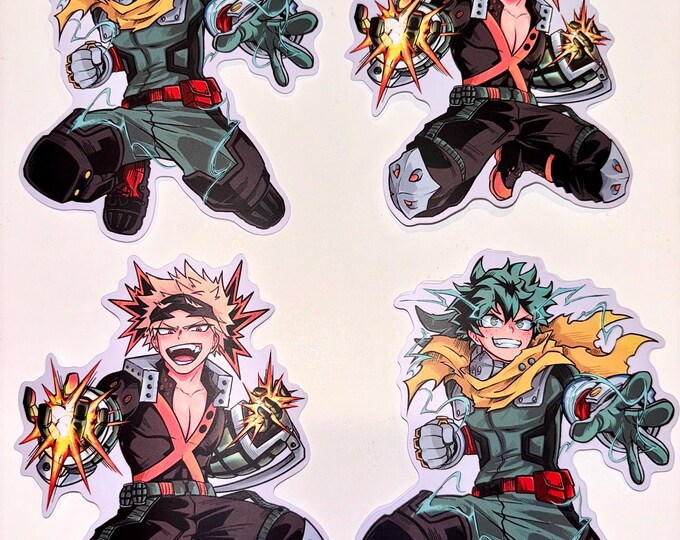 Anime Hero BKG and DK 4" Matte Vinyl Sticker | Anime & Manga Sticker ...