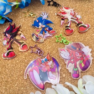 Sonic 3 Inch Acrylic Keychain/charms | Double-sided | Sonic Hedgehog ...