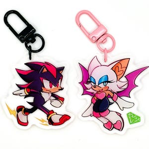 Sonic 2 Inch Acrylic Charm Keychain | Sonic Hedgehog, Shadow Hedgehog ...