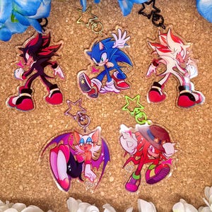 Sonic 3 Inch Acrylic Keychain/charms | Double-sided | Sonic Hedgehog ...
