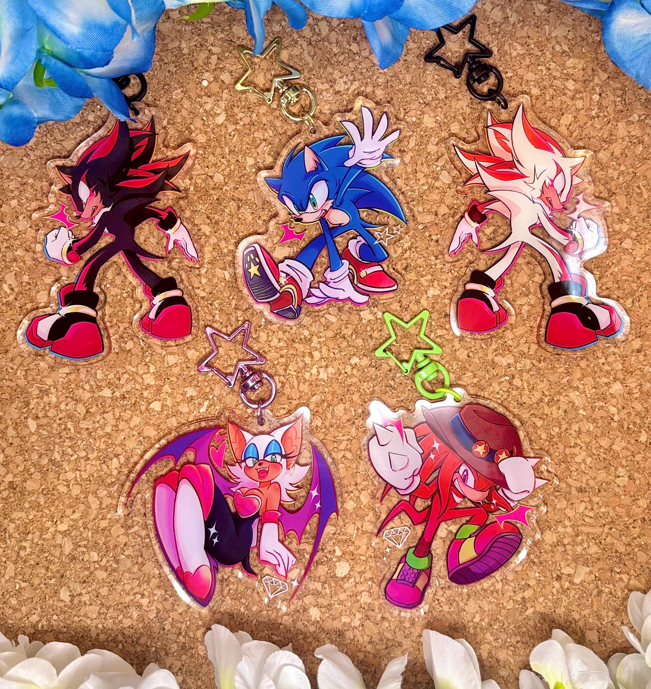 Sonic 3 Inch Acrylic Keychain/charms | Double-sided | Sonic Hedgehog ...