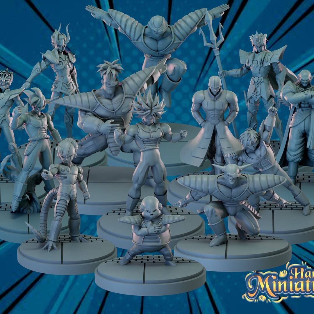 ANIME Collection 6 40mm Scale 3D Printed Miniatures Hardcore Miniatures ...