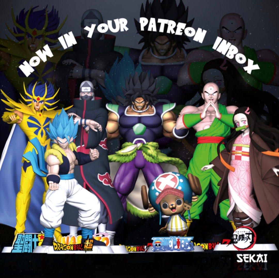 Anime Models 17 Broly Chopper Death Mask Gogeta Kakuzu Nezuko Tien ...