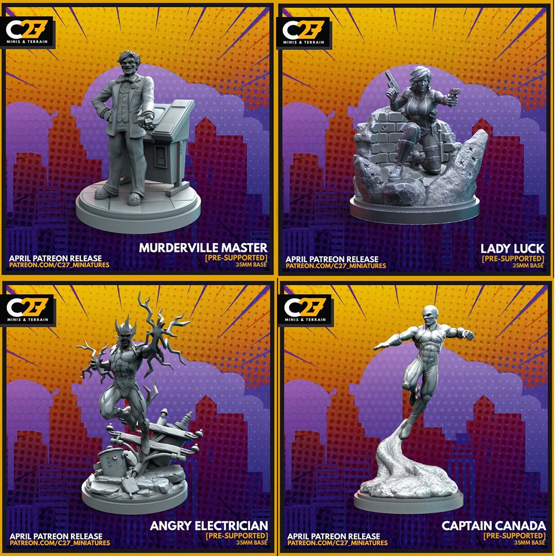 Mutants Metahumans 09 C27 Miniatures Crisis Protocol Miniature Dnd Mini ...