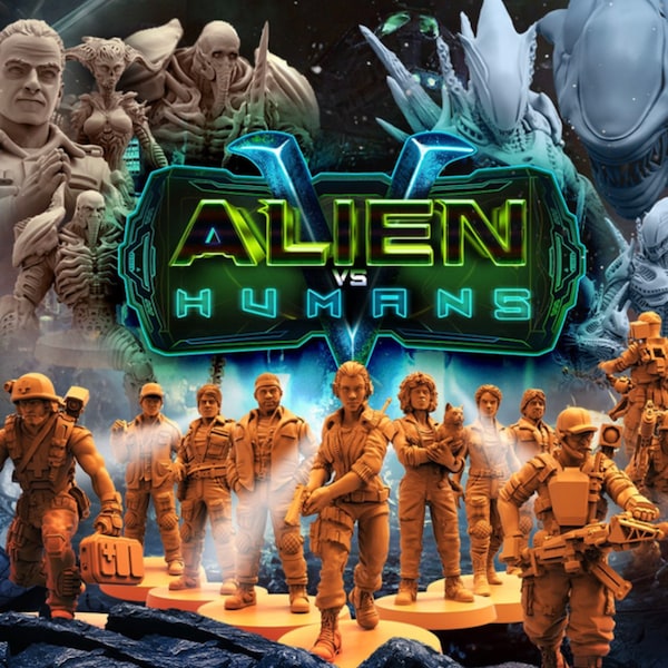 Alien Vs Humans - Etsy