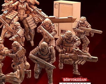 Cyberpunk Troll Street Samurai 28mm Miniatures for Tabletop Gaming ...