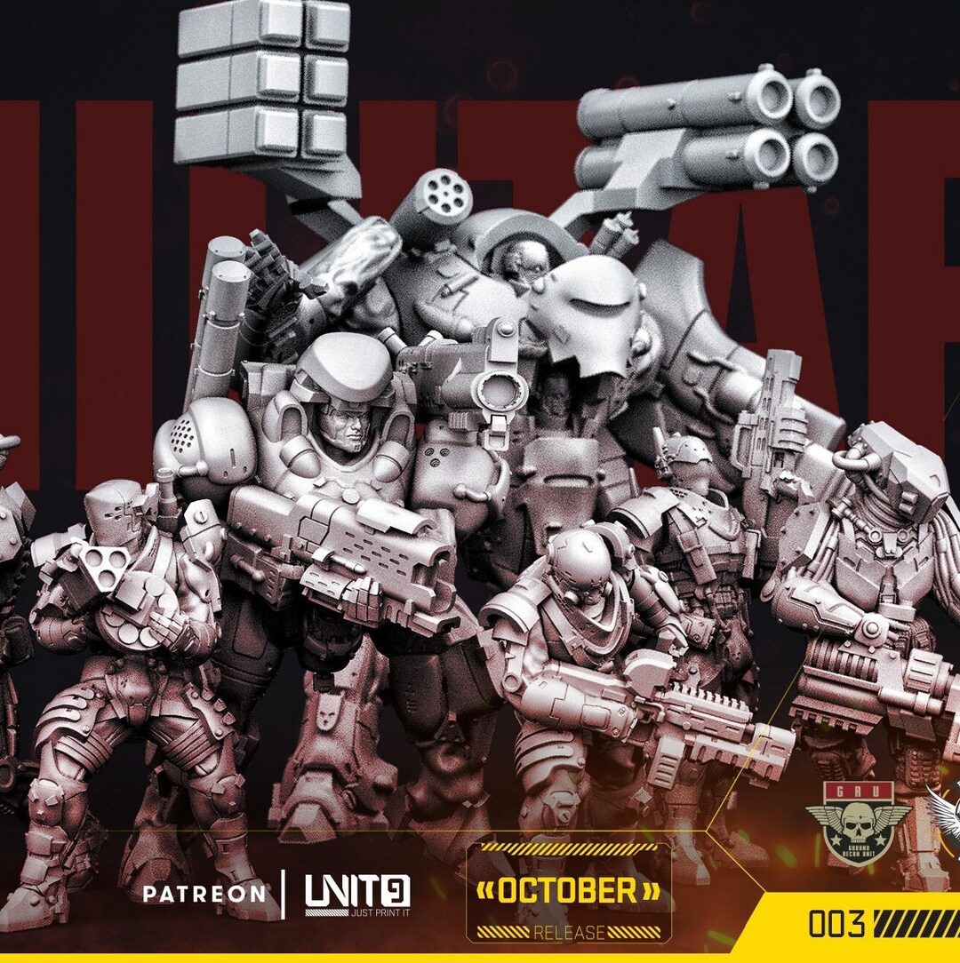 Cyberpunk Military Ground Recon Unit Black Stone Commandos Miniatures ...