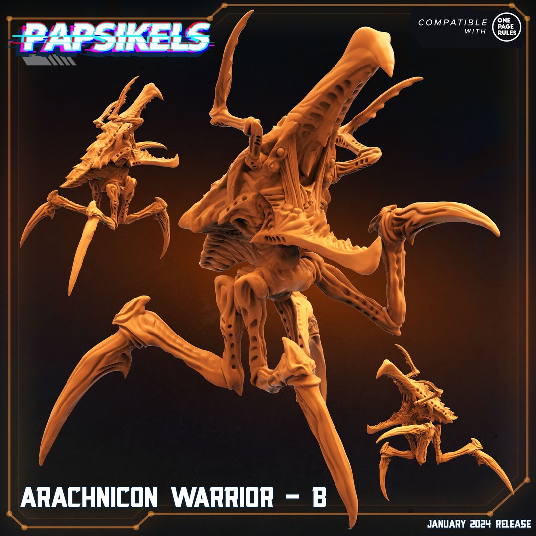 Arachnicon Warrior B Dropship Troopers Papsikel Miniatures 2024.01 Sci ...
