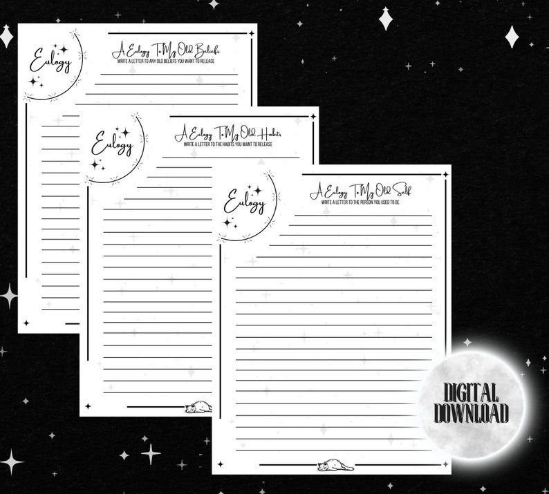 Full Moon Ritual Worksheets|full Moon Planner|releasing|gratitude ...