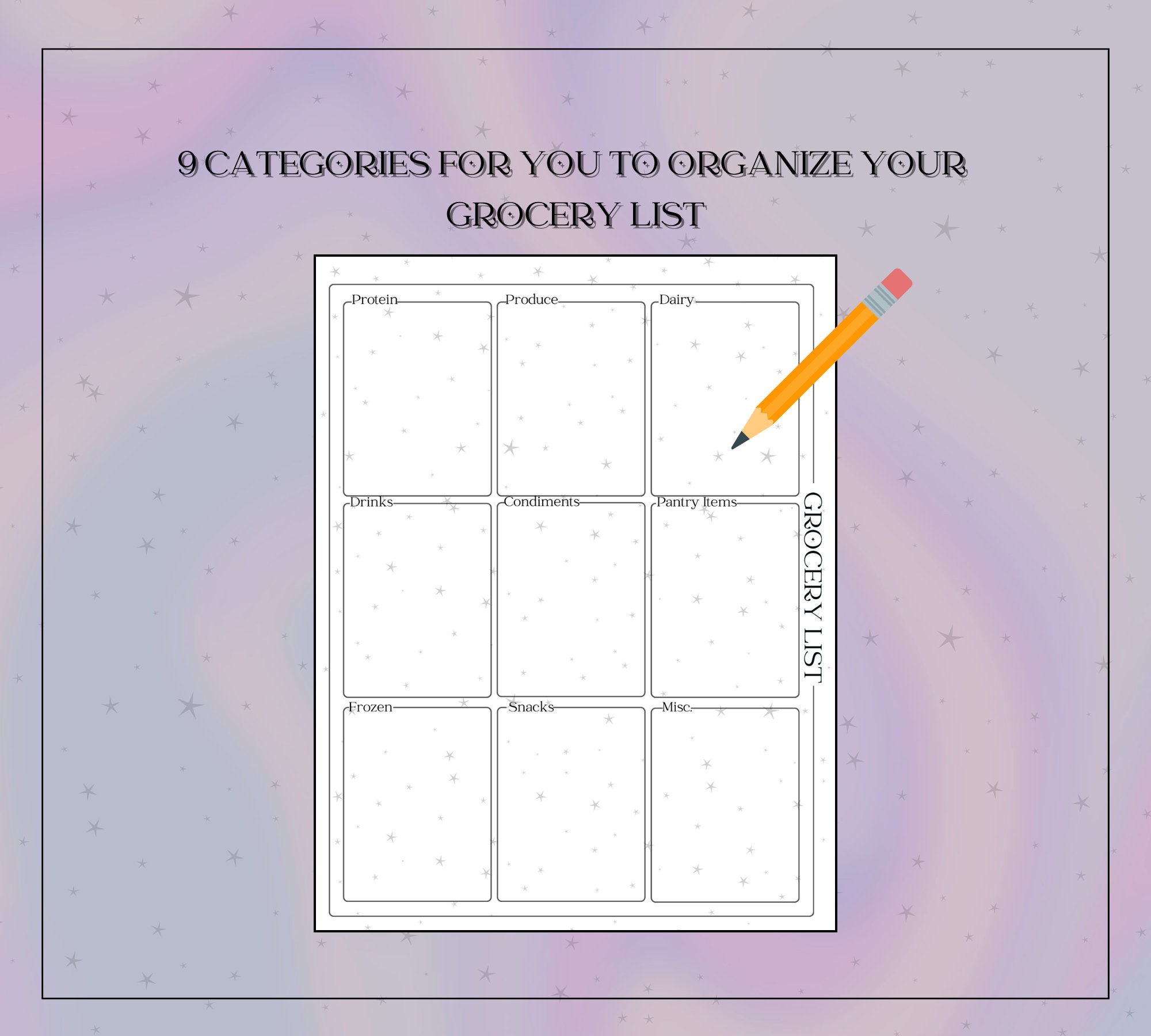 Meal Planning Bundle, Grocery List, Meal Plan Printables, Downloadable ...