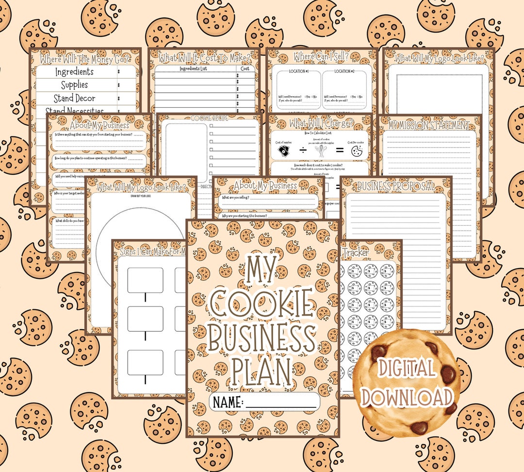 Kid-friendly Cookie Business Plan | Printable & Editable Template for ...