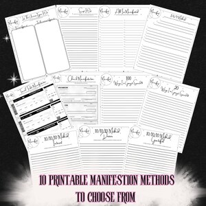 Manifesting Worksheets | Manifestation Methods | Law of Attraction ...