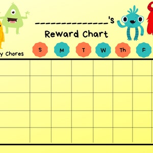 Toddler Boy Chore Chart Three Pack, Monster/sports/construction ...