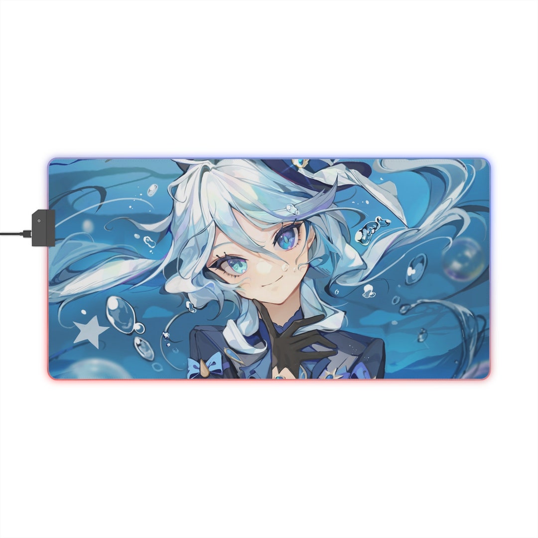 Furina LED Mouse Mat Genshin Impact Anime Gaming Desk Pad Large High ...