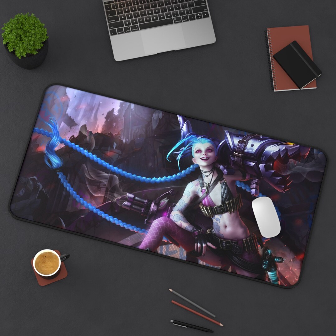 Unleash the Chaos With Jinx Desk Mat From League of Legends, Featuring ...