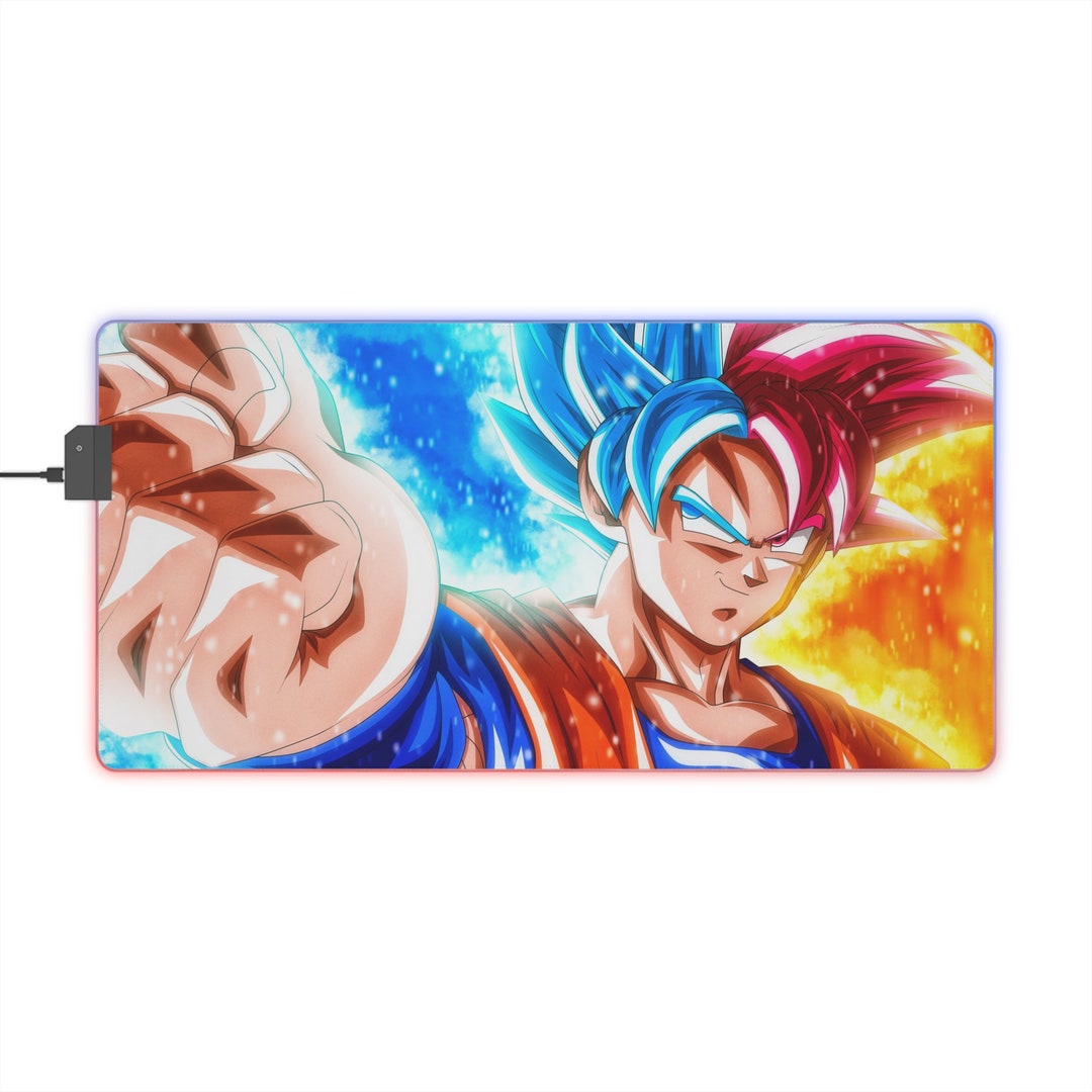 Goku Super Saiyan Blue LED Gaming Mouse Pad, Dragon Ball Super Edition ...