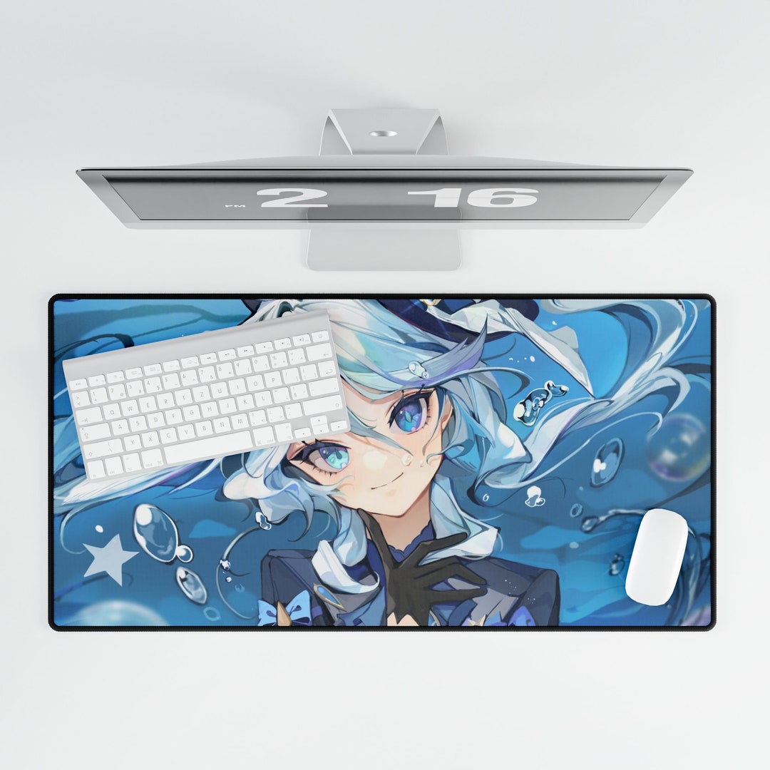 Furina Mouse Mat Genshin Impact Anime Gaming Desk Pad Large High ...