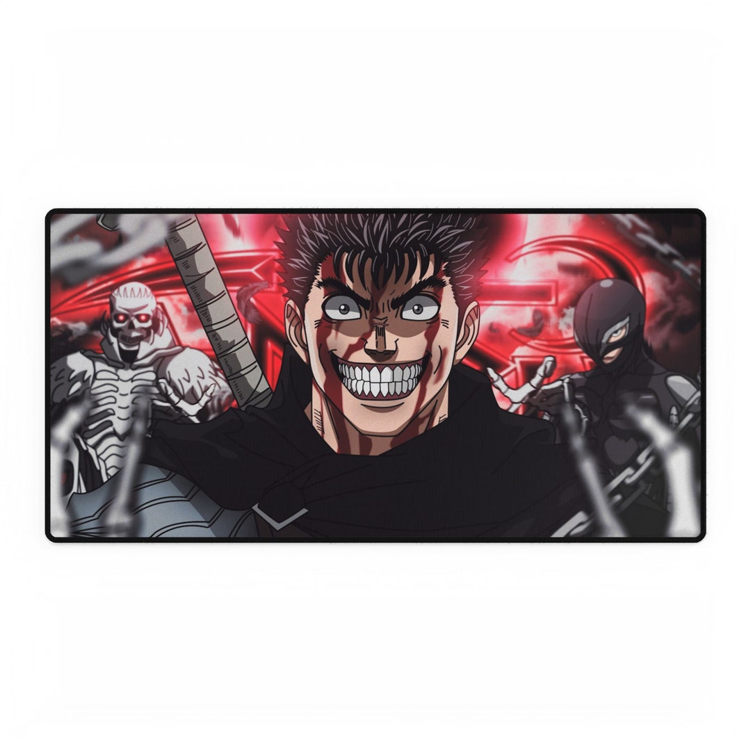 Guts Fan Art Mouse Mat Berserk Anime Gaming Desk Pad Large High-quality ...