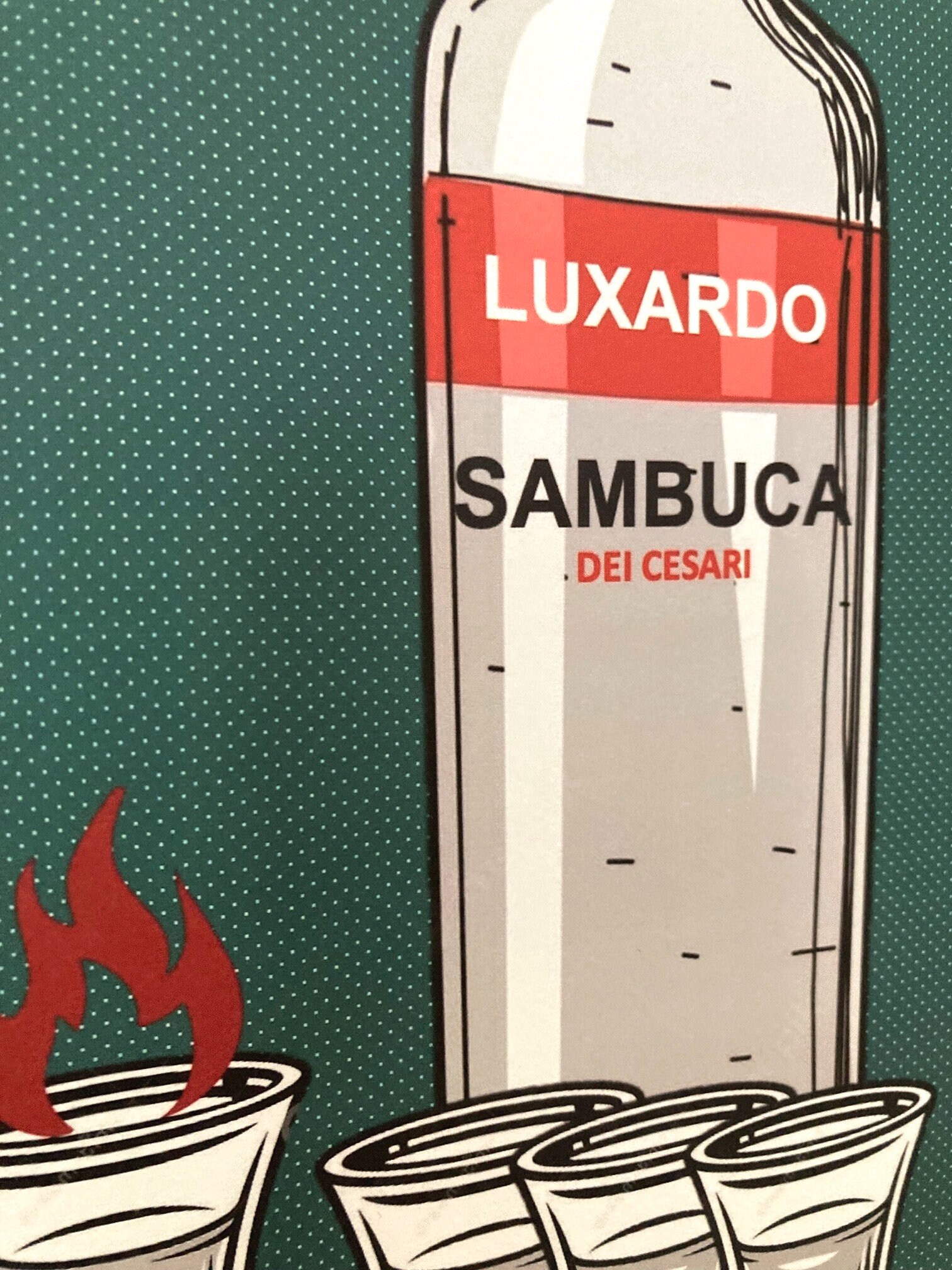 Vintage Italian Sambuca Poster. "no One Leaves Sober" Italian Famous ...