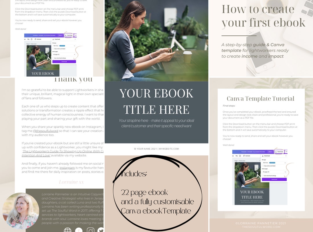 How to Create Your First Ebook | Canva Ebook Template | Write, Design ...
