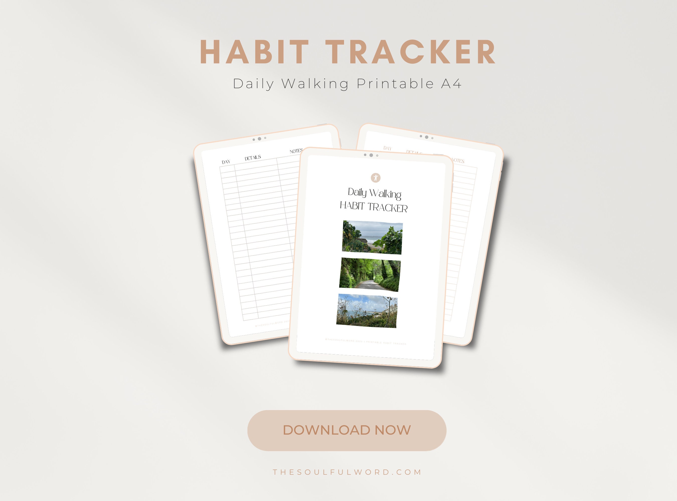 Daily Habit Tracker Printable Walking, Fitness, Health - Etsy