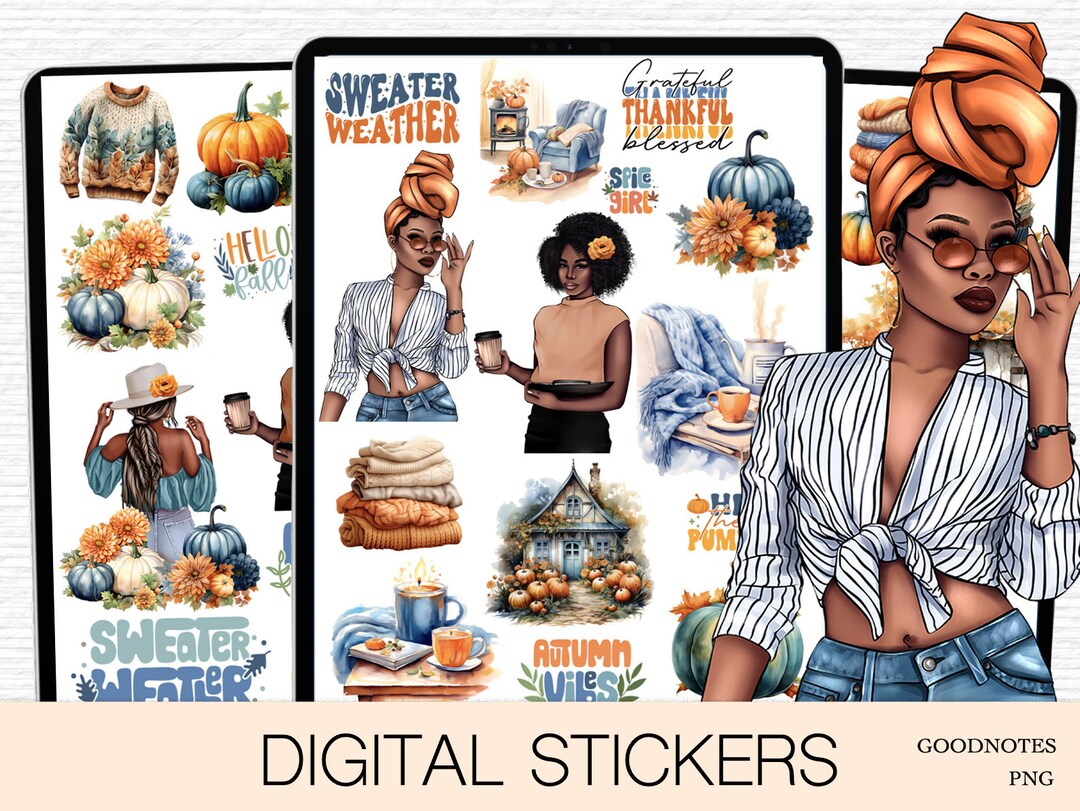 Autumn Stickers Goodnotes Stickers PNG Digital Stickers Autumn Icons ...