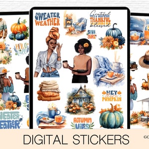 Autumn Stickers Goodnotes Stickers PNG Digital Stickers Autumn Icons ...