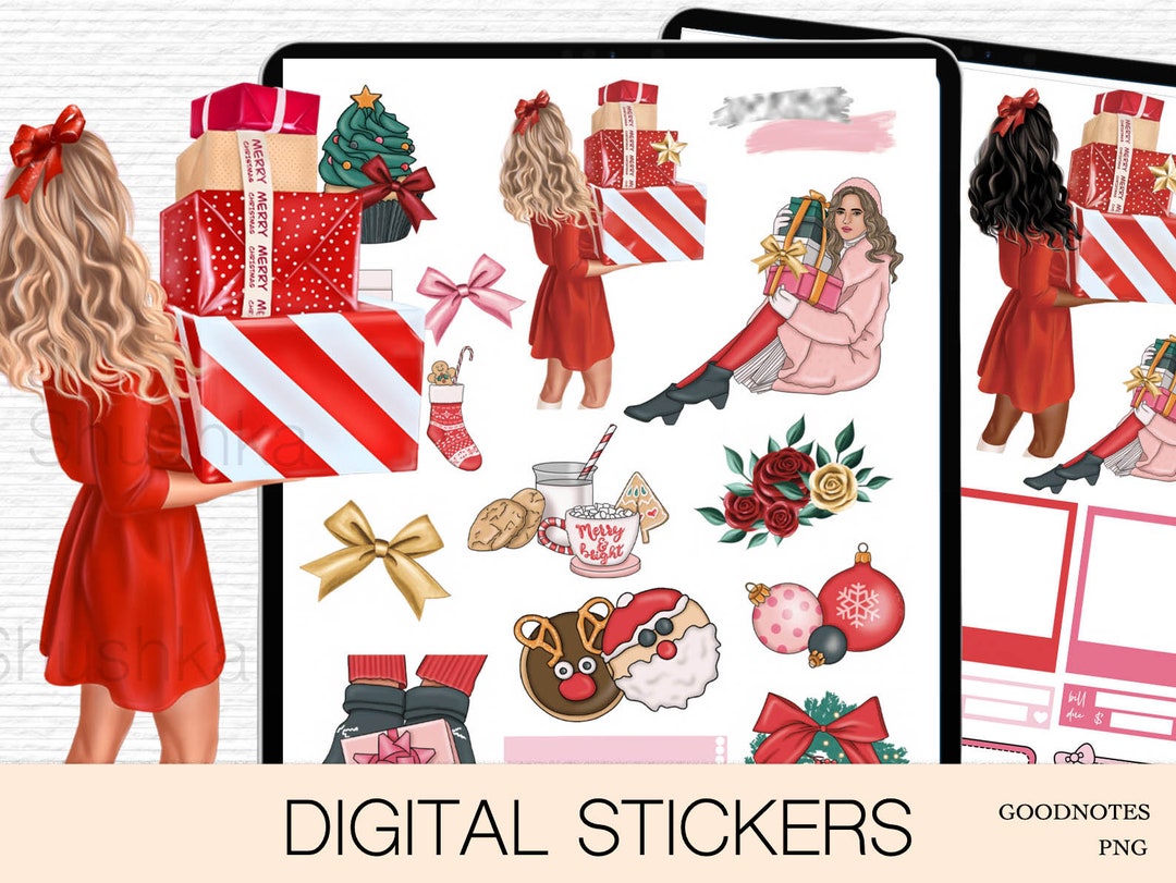 Christmas Goodnotes, Digital Planner Christmas Stickers Christmas ...