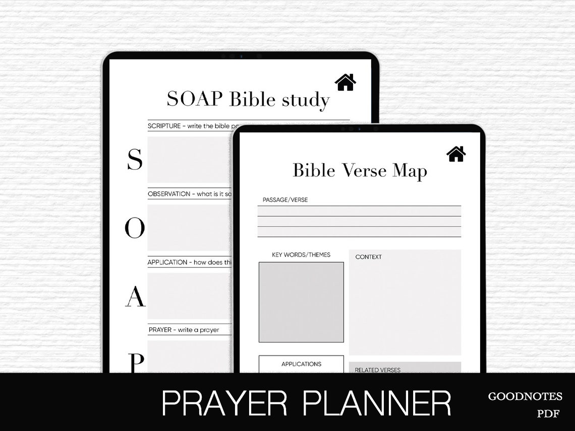 Digital Bible Study Notebook SOAP Bible Study Goodnotes Template Sermon ...