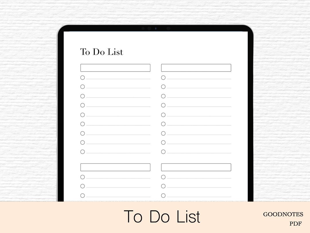Task Checklist Digital Planner Template Task Management Insert to Do ...