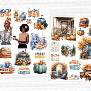Autumn Stickers Goodnotes Stickers PNG Digital Stickers Autumn Icons ...
