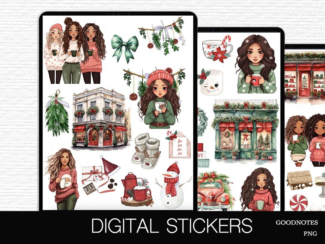 Christmas Digital Stickers for Goodnotes Planner Digital Planning ...