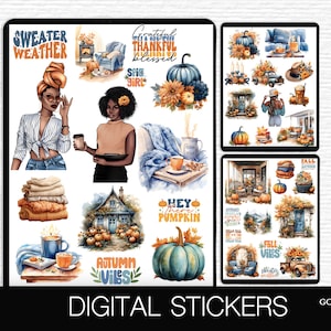 Autumn Stickers Goodnotes Stickers PNG Digital Stickers Autumn Icons ...