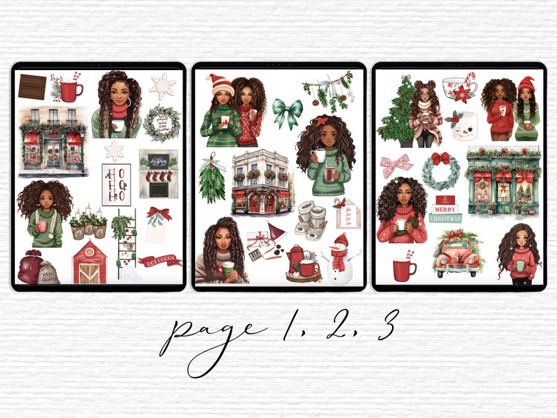 Goodnotes Christmas Digital Stickers Winter Sticker Sheet December ...