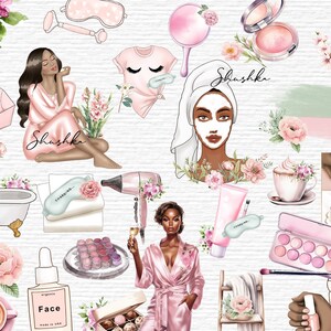 Black Girl Self Care Stickers for Goodnotes PNG Beauty Planner Stickers ...