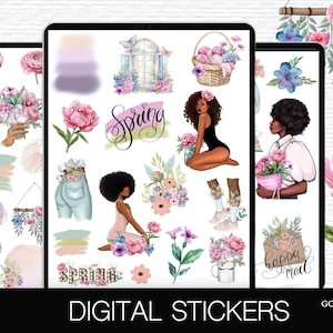 Spring Digital Stickers Individual Png Spring Flowers Floral Icons ...