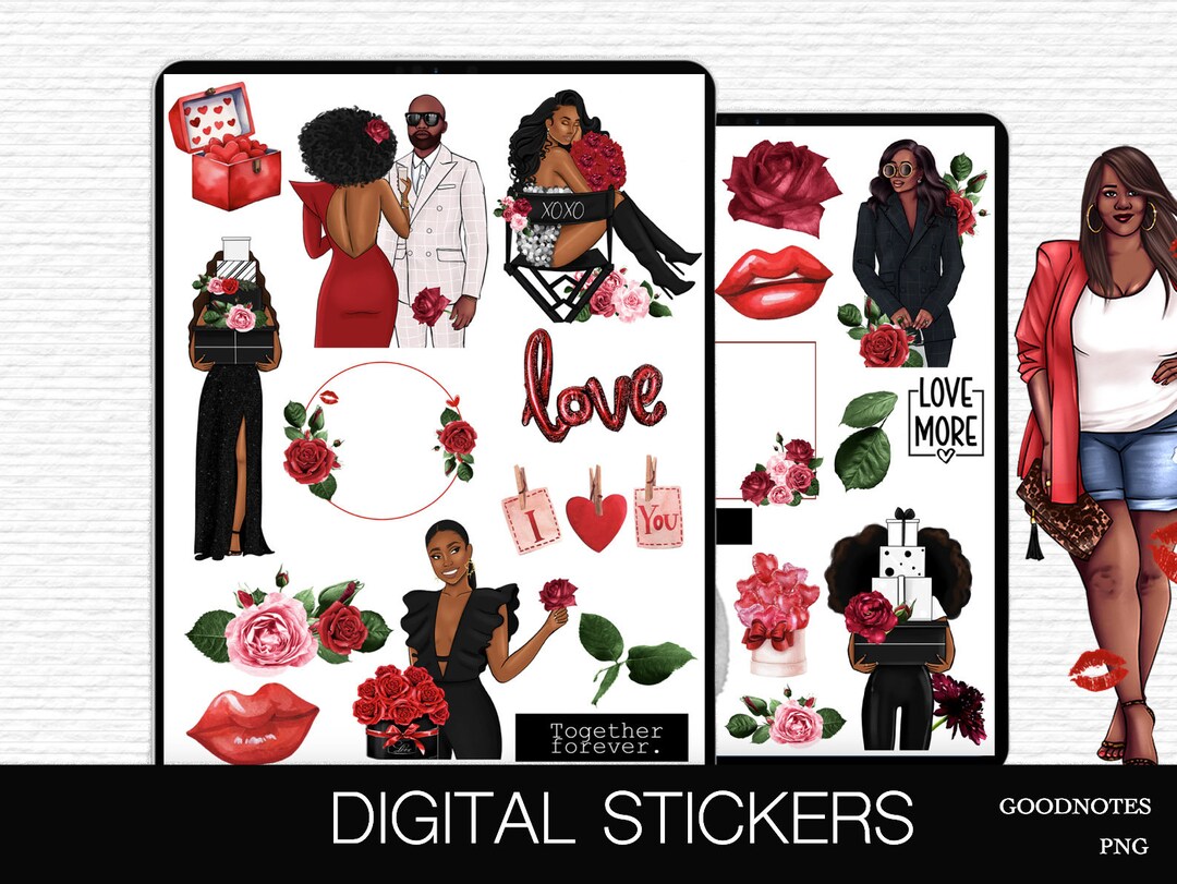 Valentines Day Digital Planner Stickers Digital Stickers Goodnotes ...