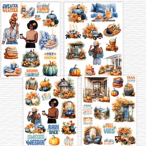 Autumn Stickers Goodnotes Stickers PNG Digital Stickers Autumn Icons ...