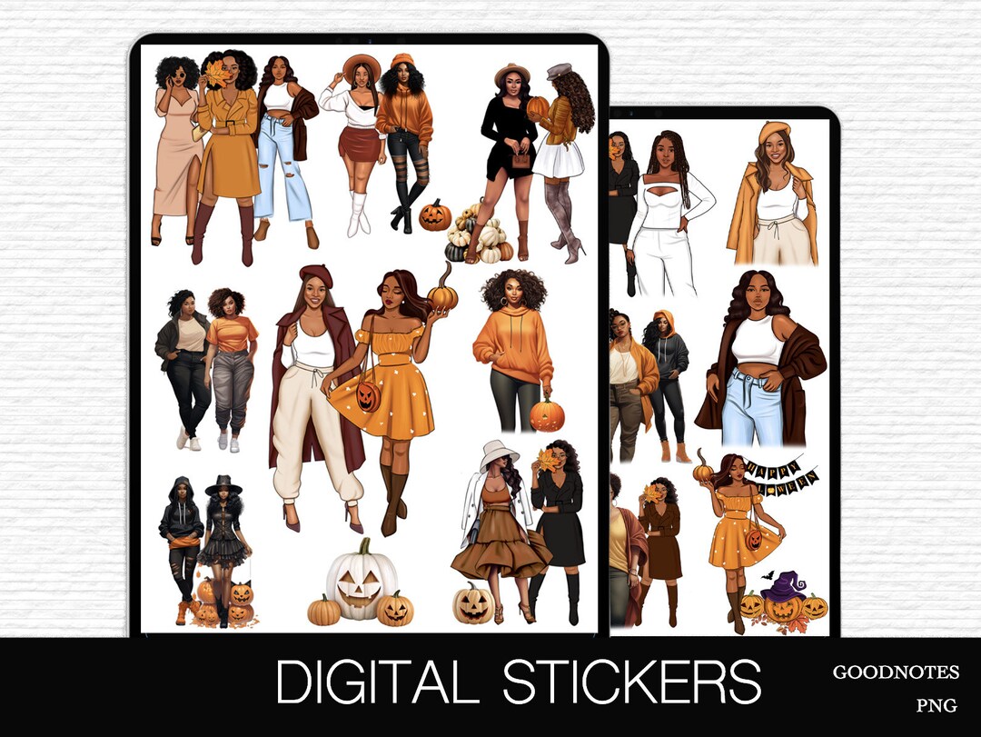 Spooky Halloween Goodnotes Stickers Kit Autumn Digital Planner Icons ...