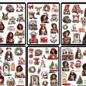 Christmas Digital Stickers Christmas Stickers Winter Sticker Kit ...